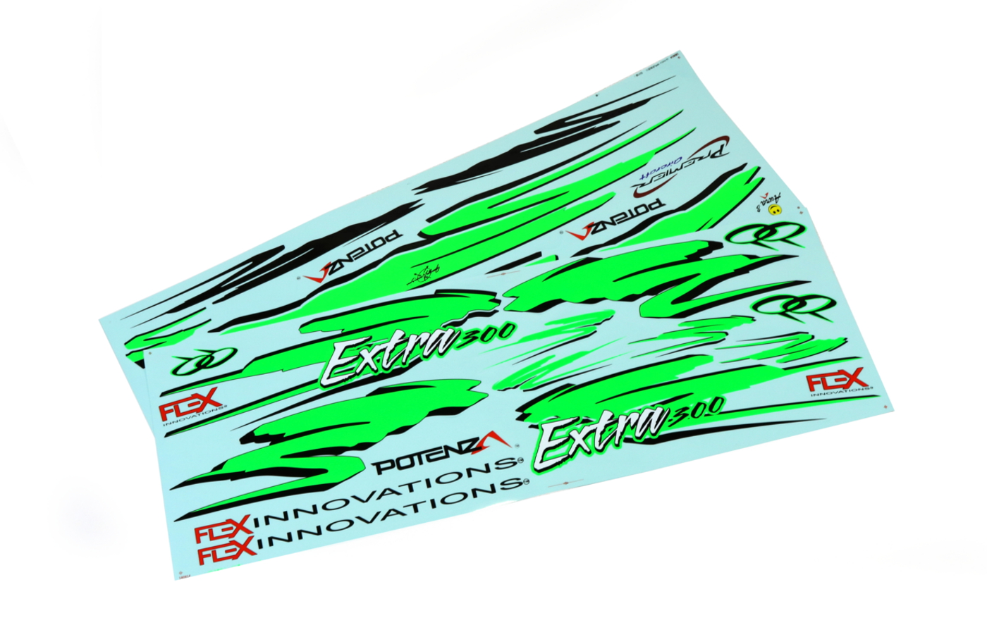 QQ EXTRA 300 G2 GREEN/BLACK DECAL SET – Flex Innovations