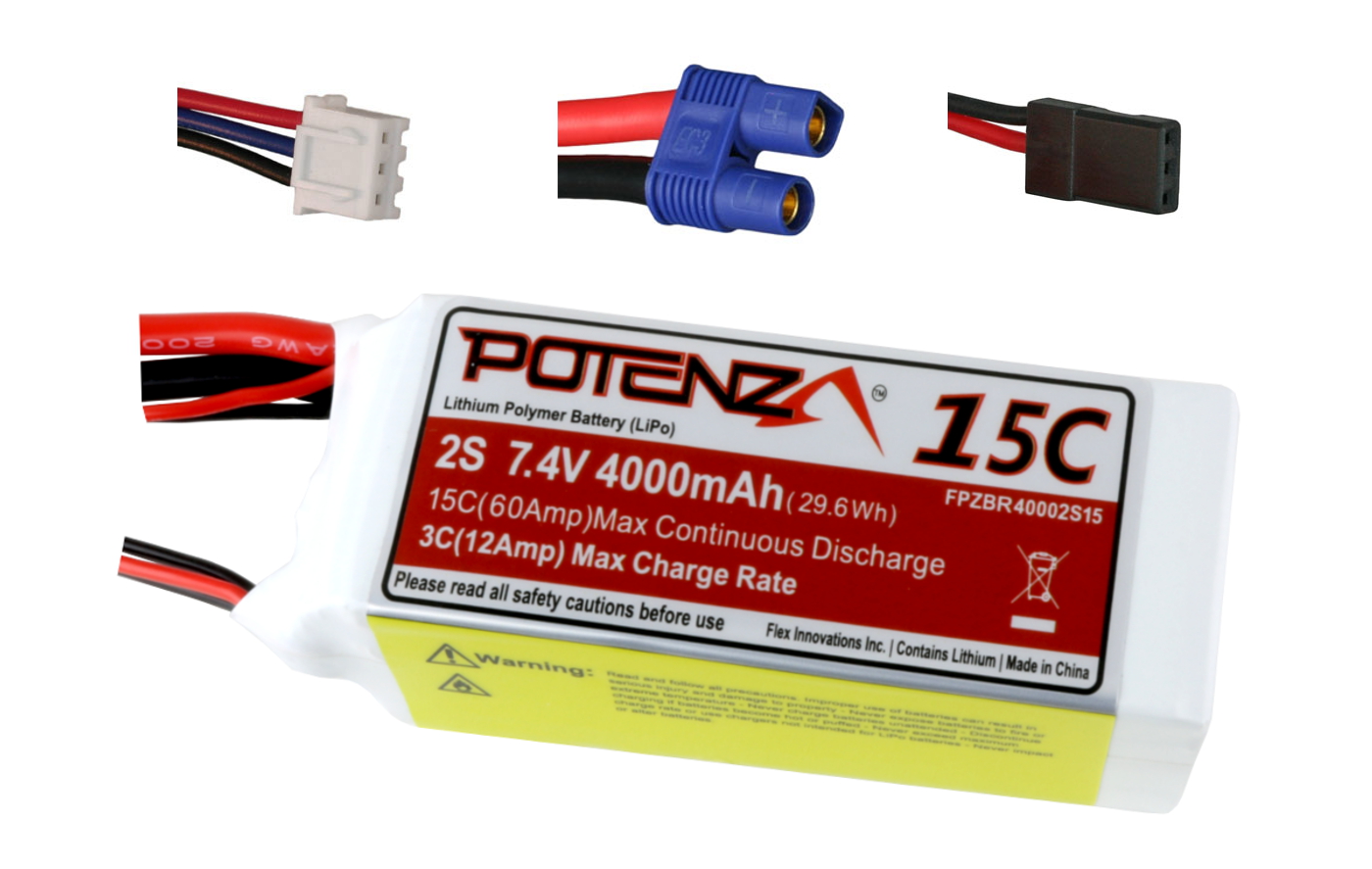 2S 4000MAH 15C LIPO RECEIVER PACK – Flex Innovations