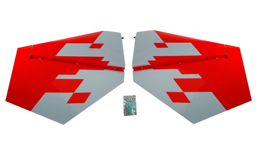 ULTIMATE 70CC G1 HORIZONTAL STABILIZER W/ELEVATORS, JD RED – Flex ...